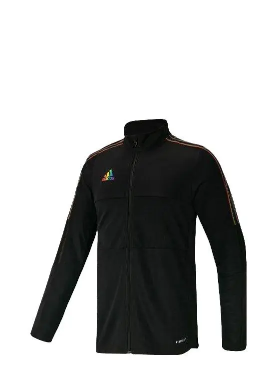 Adidas Training Sports Stripe Stand Collar Jacket - Black