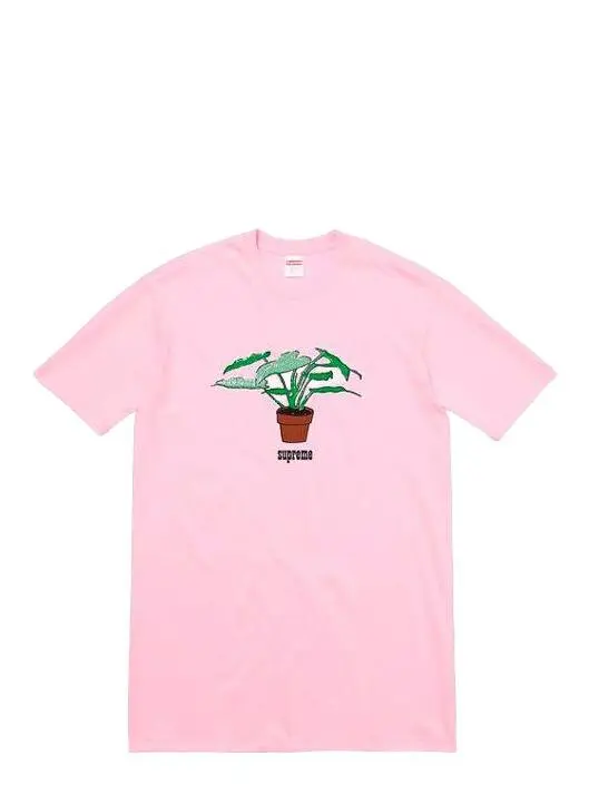 Supreme Fw17 Plant Tee Light Bonsai Printing Short Sleeve - Pink
