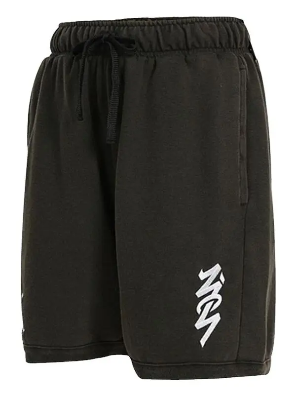 Nike Jordan As J Zion Df Flc Short Sports Knit Shorts - Black