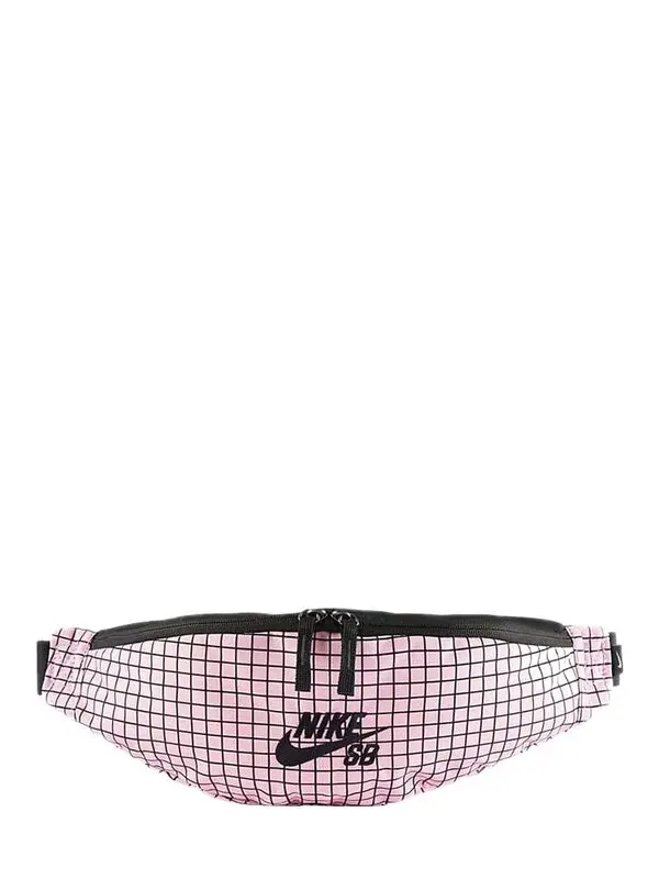 Nike Heritage Print Waistpack Fanny Pack - Black Pink