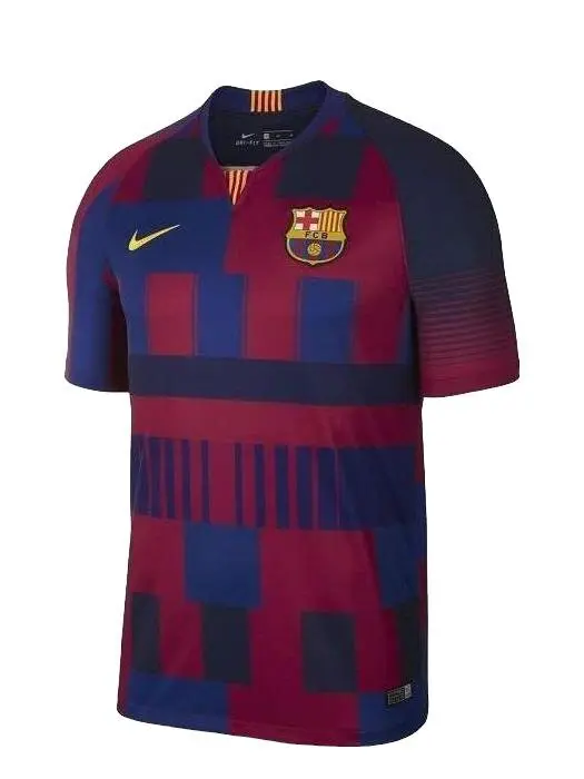 Nike Fc Barcelona 20th Anniversary Home Stadium Soccer Jersey - Red/blue
