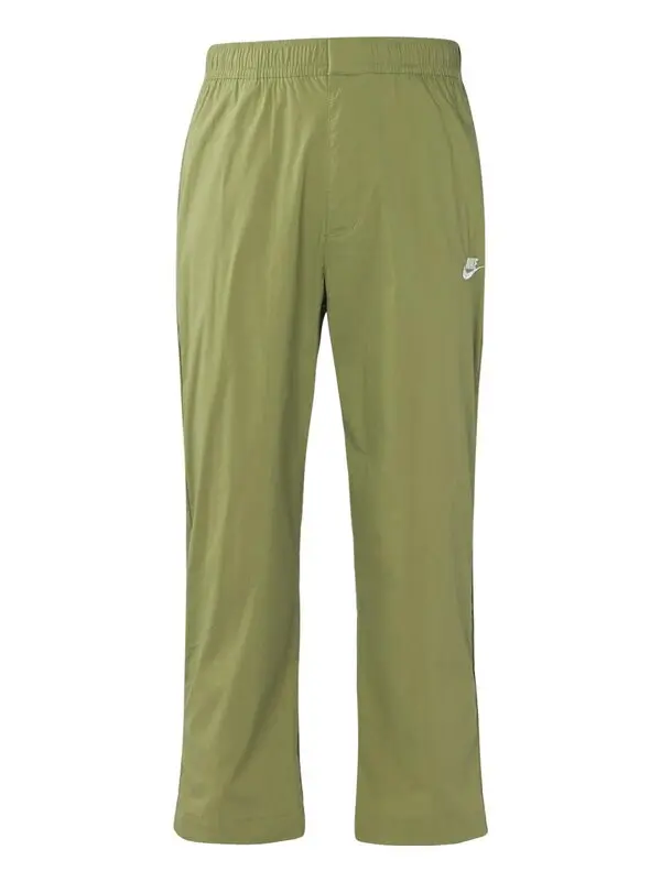 Nike Solid Color Logo Embroidered Straight Sports Pants/trousers/joggers Autumn Green - Default Color