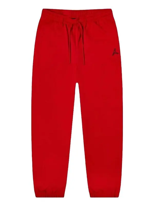 JORDAN Solid Color Embroidered Lacing Bundle Feet Sports Pants - Red