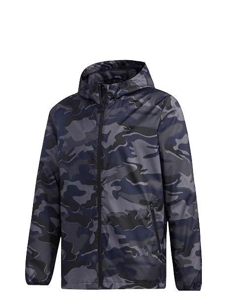 Adidas Camouflage Hooded Track Jacket - Black