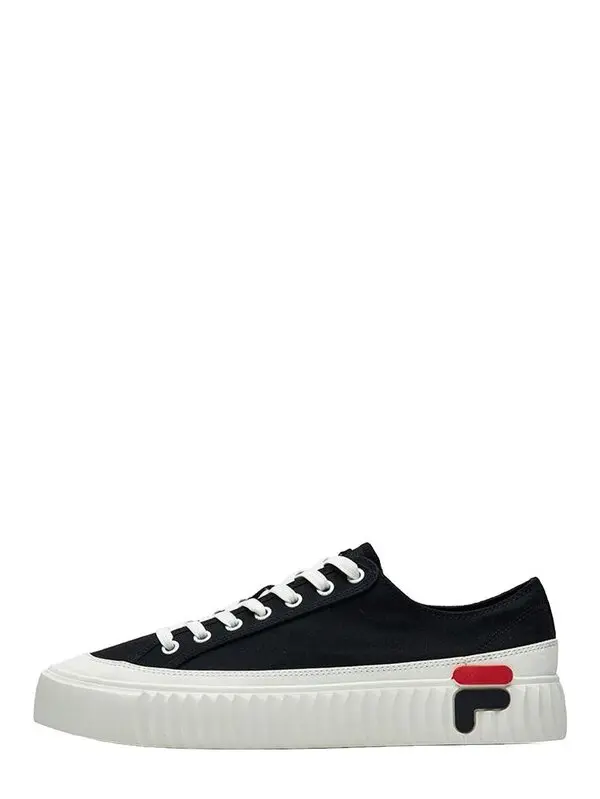 FILA Gear Canvas Lace-up Low Top Sneakers - Black