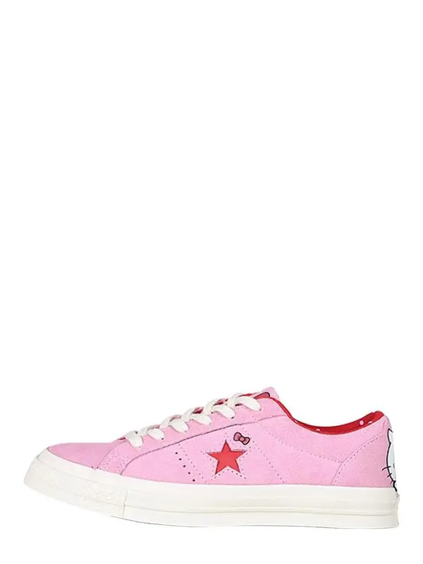 CONVERSE X Hello Kitty One Star Suede Low Top Sneakers - Pink