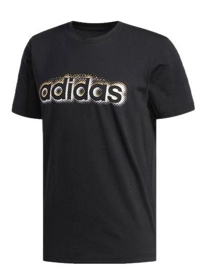 Adidas Sports Training Round Neck Foil Graphic Tee - Black