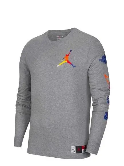 JORDAN Air Long Sleeve Crewneck T-shirt - Gray