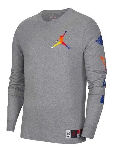 JORDAN Air Long Sleeve Crewneck T-shirt - Gray