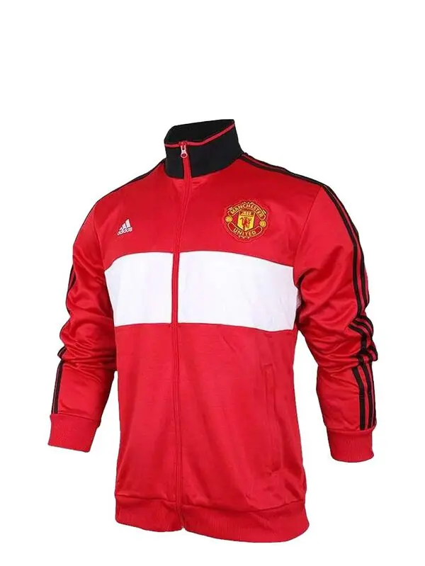 Adidas Manchester United 3-stripe Track Jacket - Red