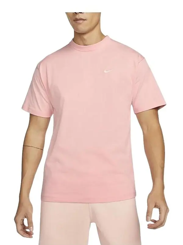 Nike Solid Color Logo Casual Sports Short Sleeve Pink T-shirt - Multi-color
