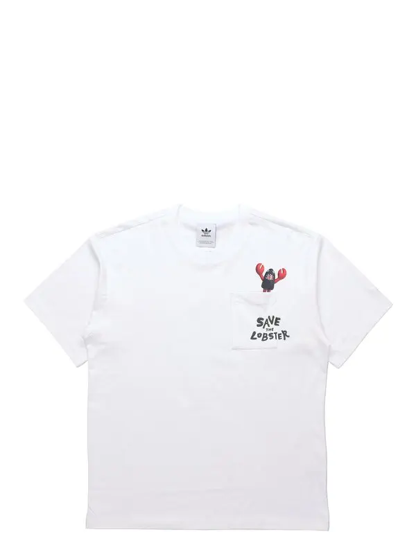 Adidas Originals Artist Tee Ss Dragon Pattern Pocket Short Sleeve - White