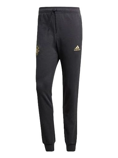 Adidas Manchester United Soccer/football Logo Sports Pants/trousers/joggers Carbon Black - Default Color