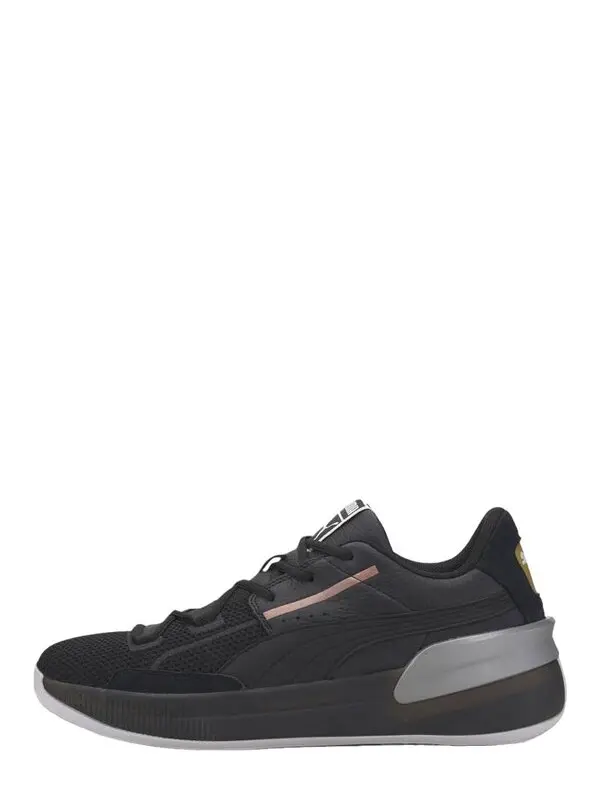 PUMA Clyde Hardwood Metallic Basketball Sneakers - Black
