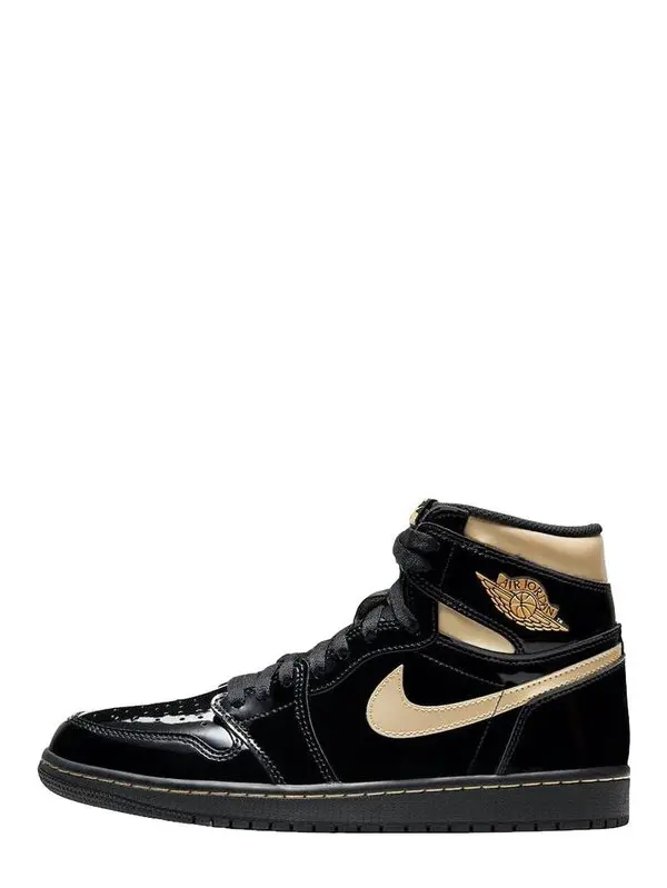 JORDAN 1 Retro High Og "black Metallic Gold" Sneakers - Black/metallic Gold