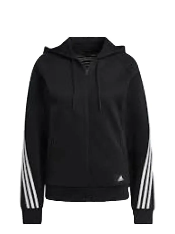 Adidas Future Icons 3-stripes Hooded Track Top - Black/white
