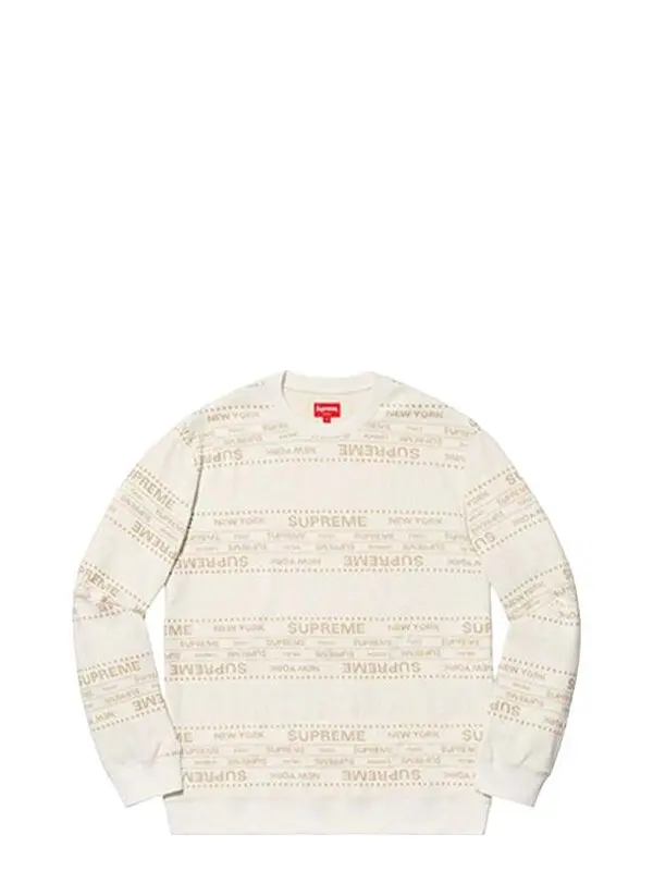 Supreme Metallic Jacquard Crewneck - White