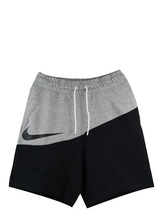 Nike Colorblocked Sportswear Shorts With Swoosh Logo - Blackgray