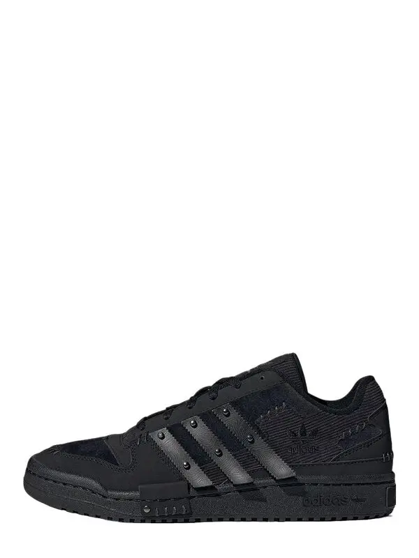 Adidas Melting Sadness X Originals Forum Exhibit Low Sneakers - Black