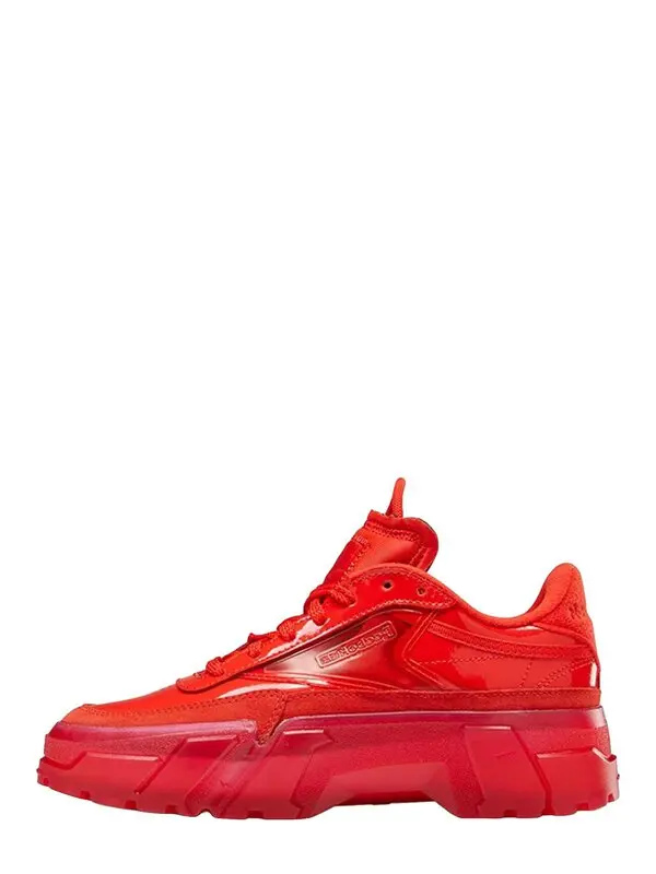 REEBOK Club C Instinct Patent And Mesh Sneakers - Red
