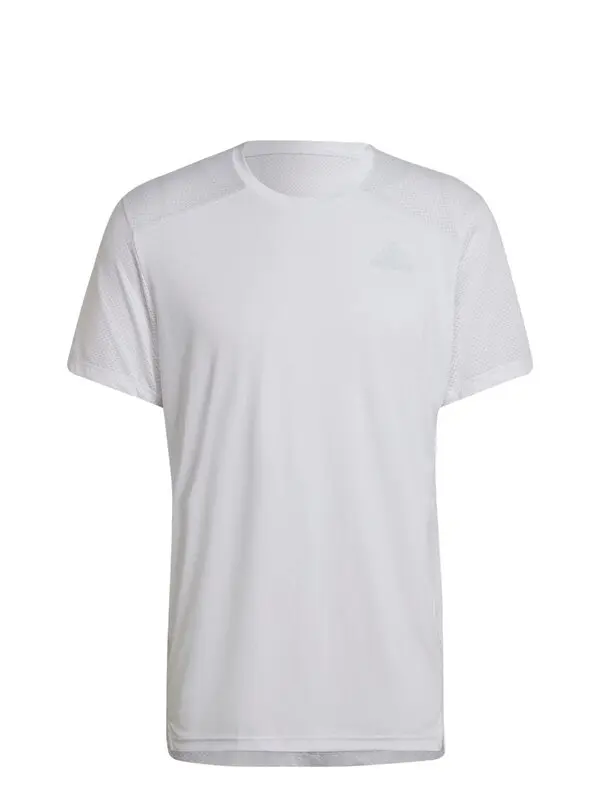 Adidas Solid Color Logo Micro Mark Sports Training Short Sleeve T-shirt - Multi-color