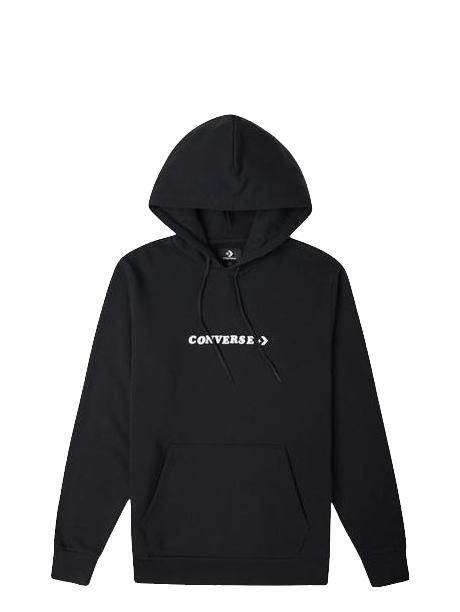 CONVERSE Alphabet Printing Casual Hoodie - Black