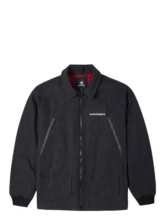 CONVERSE Logo Printing Sports Jacket - Black
