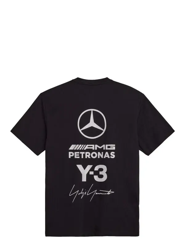 Adidas Y-3 F1 Mercedes Logo Stack T-shirt - Black