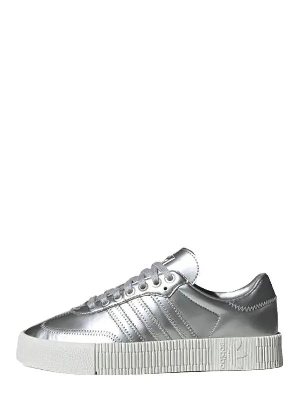 Adidas Sambarose Metallic Platform Sneakers - Silver