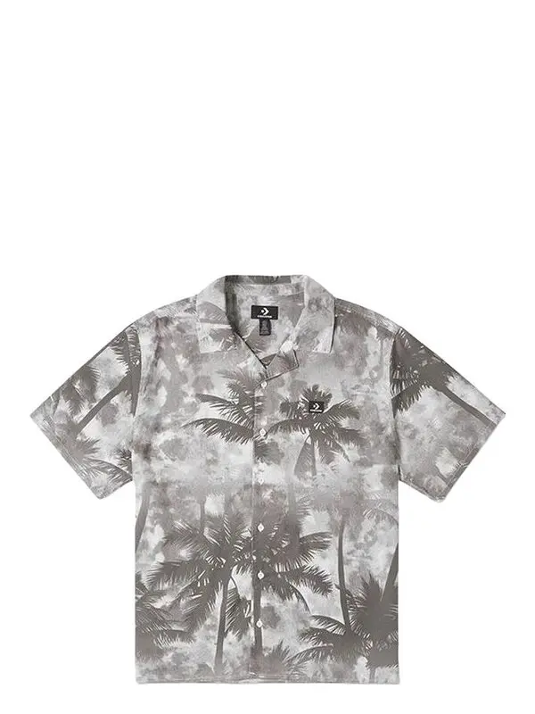 CONVERSE Resort Palm Trees Button-down Shirt - Black Palm
