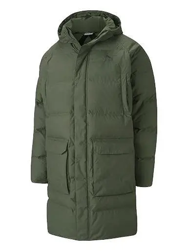 PUMA Classics Long Down Jacket - Army Green