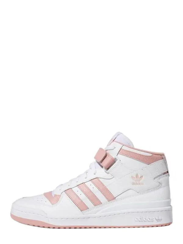 Adidas Originals Forum Mid Sneakers - White/pink