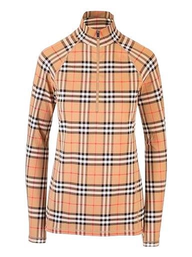 Burberry Vintage Check Quarter-zip Top - Default Color