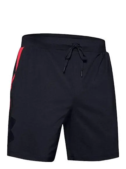 Under Armour Qualifier Speedpocket Branded 7 Shorts - Black/red