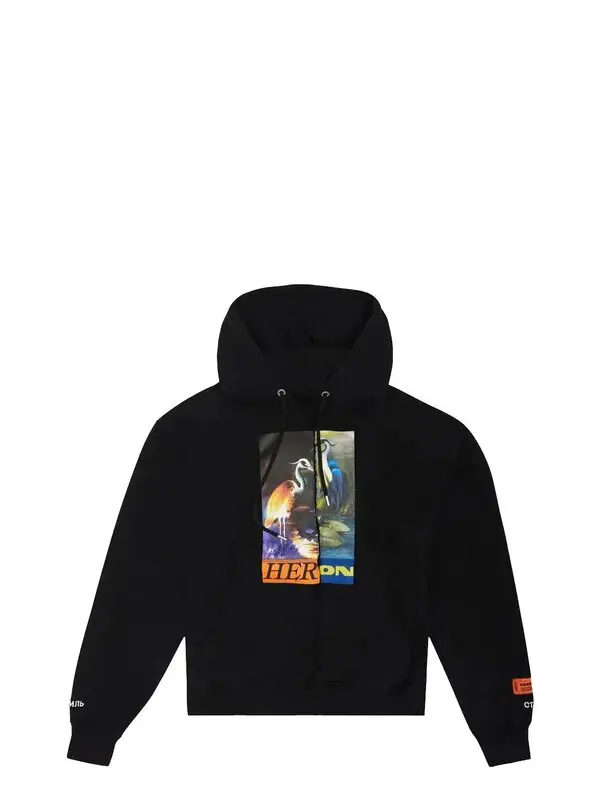 Heron Preston Split Herons Hoodie - Black