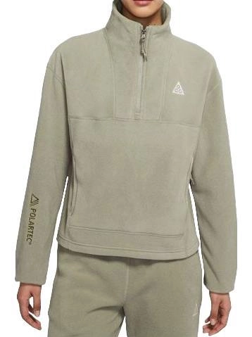 Nike Fleece Zip Up Stand Collar Sports Jacket - Green