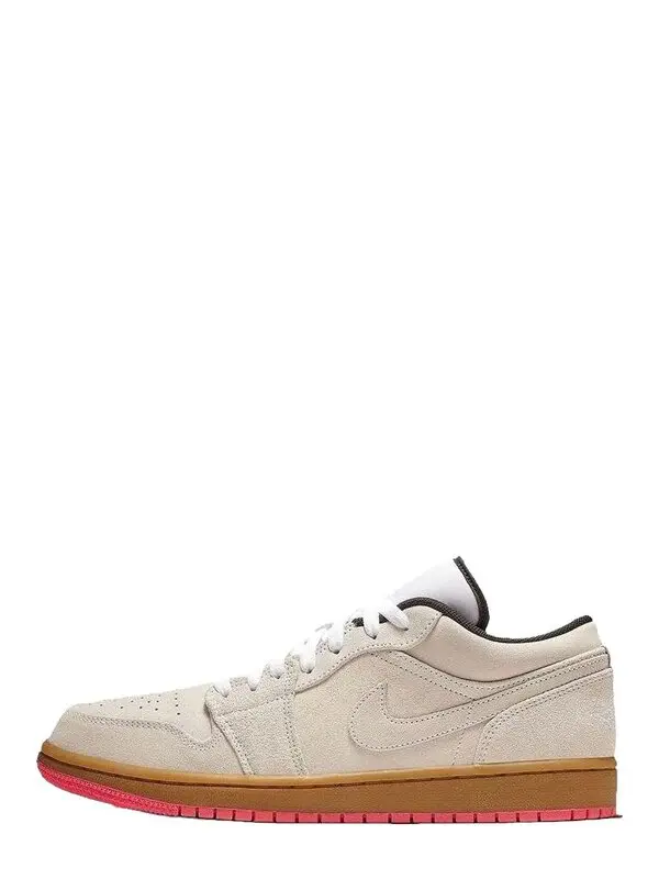 JORDAN 1 Low Sneakers - White-gym Yellow-hyper Pink
