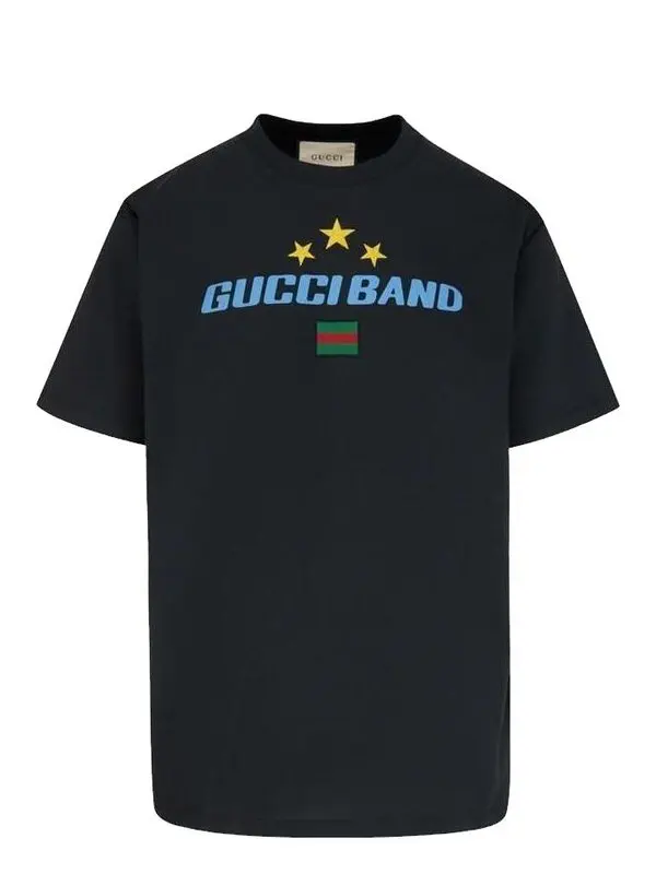 Gucci Short-sleeve Embroidered T-shirt - Black