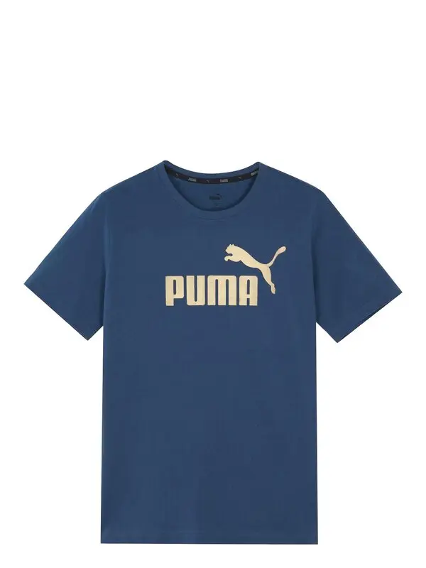 PUMA Logo Printed Short Sleeve Tee - Blue