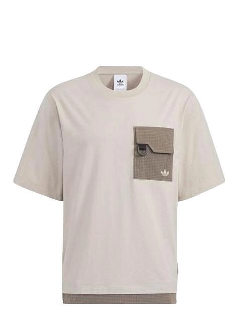 Adidas Originals Im Ss Tee Chest Cotton Round Neck Sports Short Sleeve College Silver Gray T-shirt - Multi-color