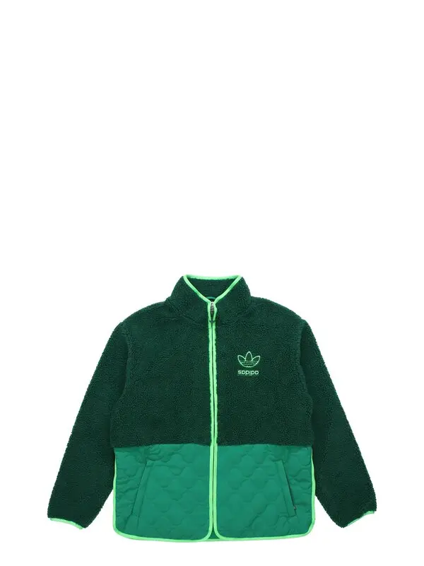 Adidas Originals Sherpa And Quilted Jacket - Green