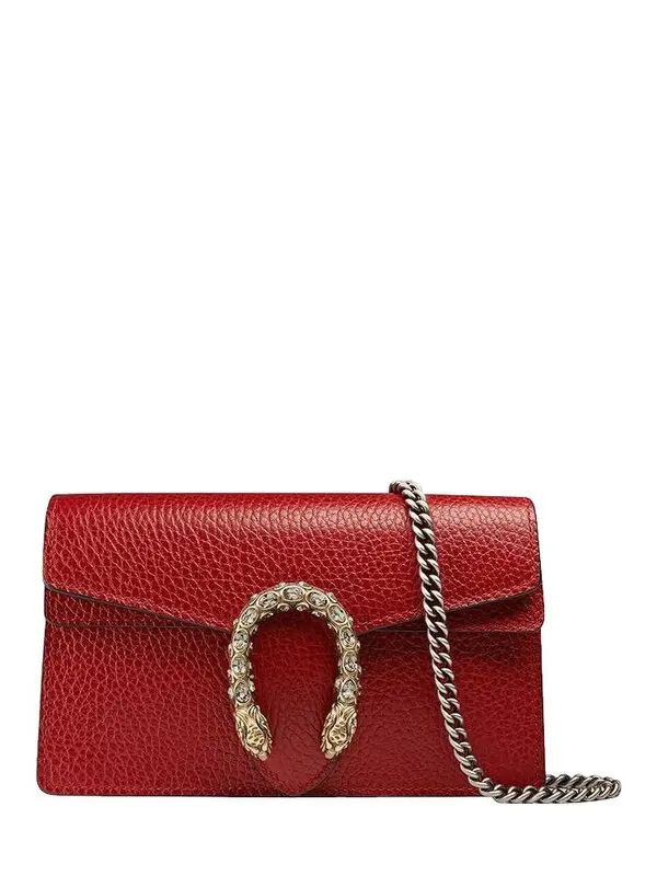Gucci Dionysus Series Leather Shoulder Bag Mini - Red