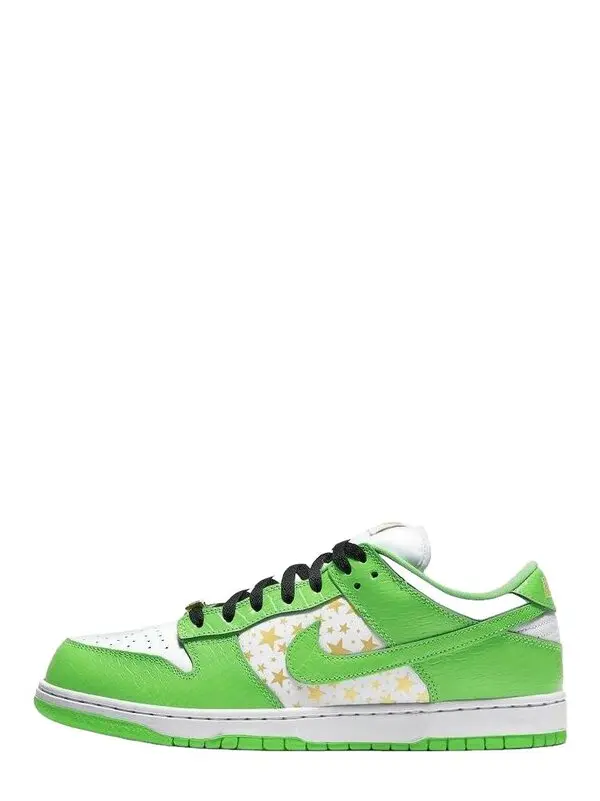 Nike Dunk Low X Supreme 'mean Green - White/gold/green