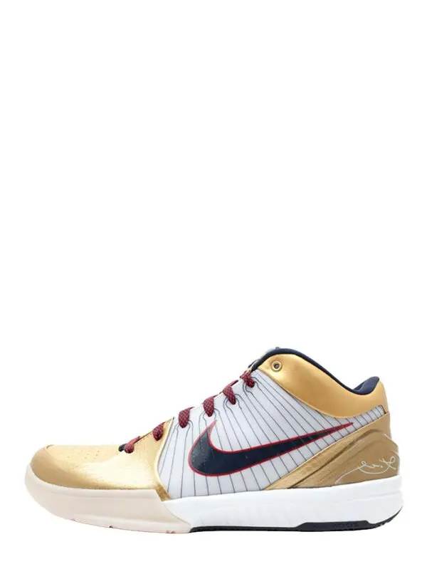 Nike Zoom Kobe 4 "gold Medal" Athletic Sneakers - White/black/red