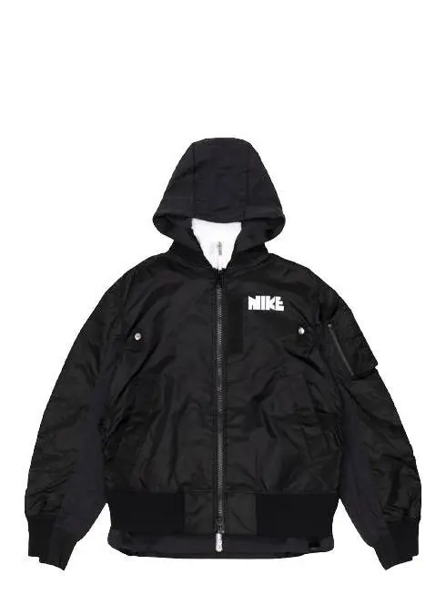 Nike X Sacai Double Layer Hooded Jacket - Black