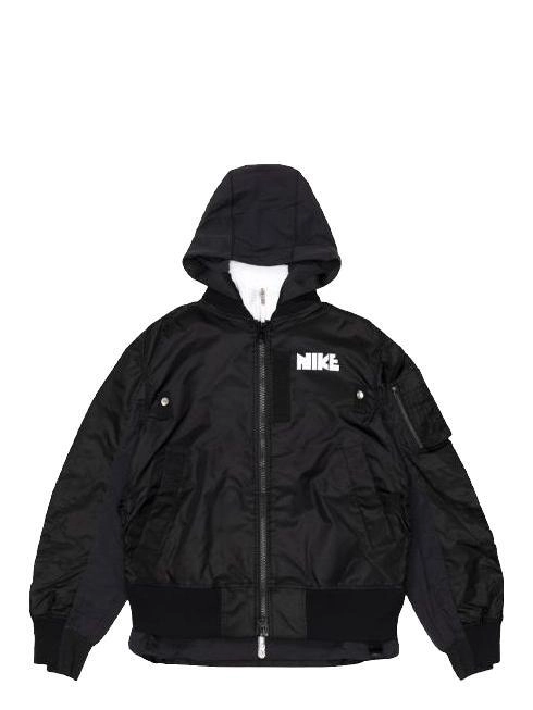 Nike X Sacai Double Layer Hooded Jacket - Black