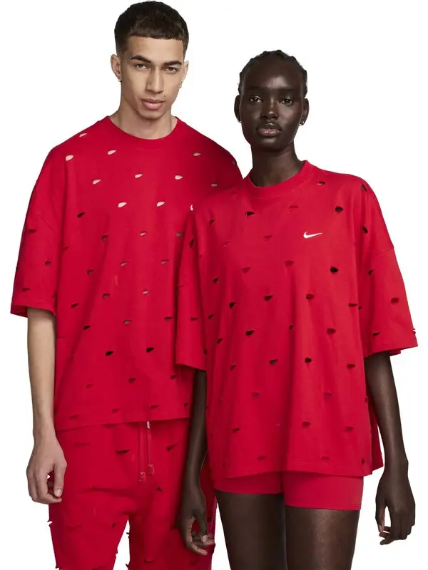 Nike X Jacquemus Embroidered Swoosh T-shirt - Red