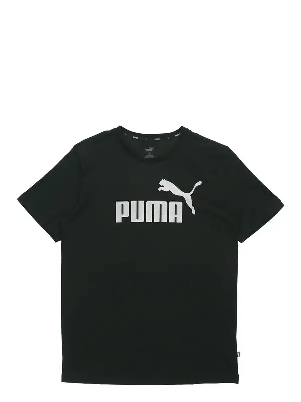 PUMA Logo Printed Short Sleeve Tee - Black
