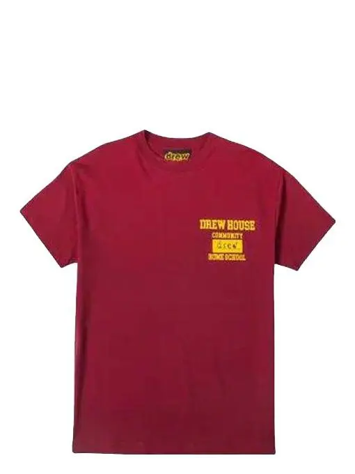 Drew House Burgundy Community T-shirt - Red