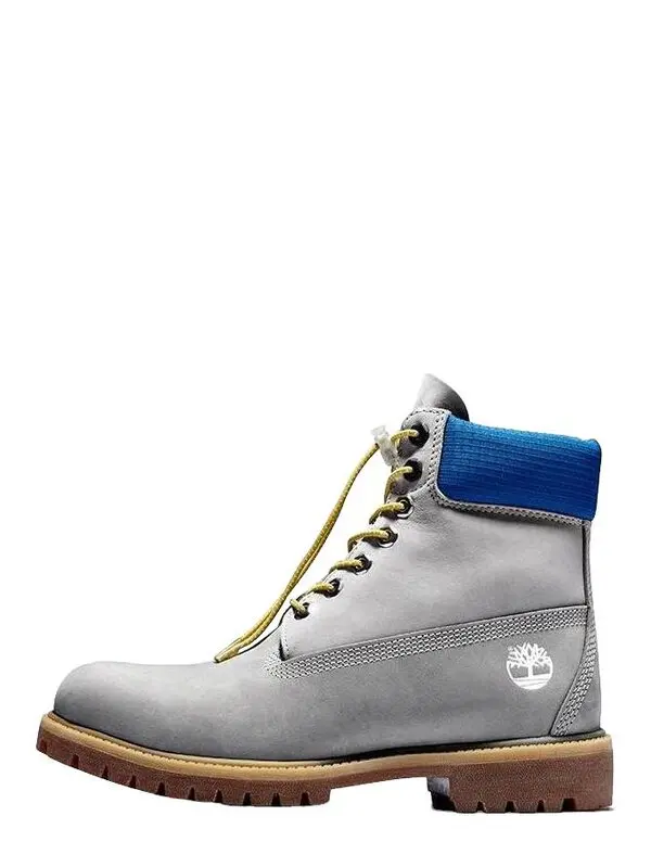Timberland Premium 6 Inch Lace-up Waterproof Boots - Grey/blue/yellow